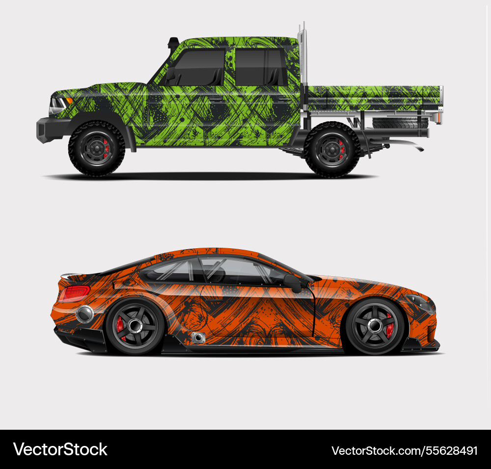Modern-style car wrap design Royalty Free Vector Image