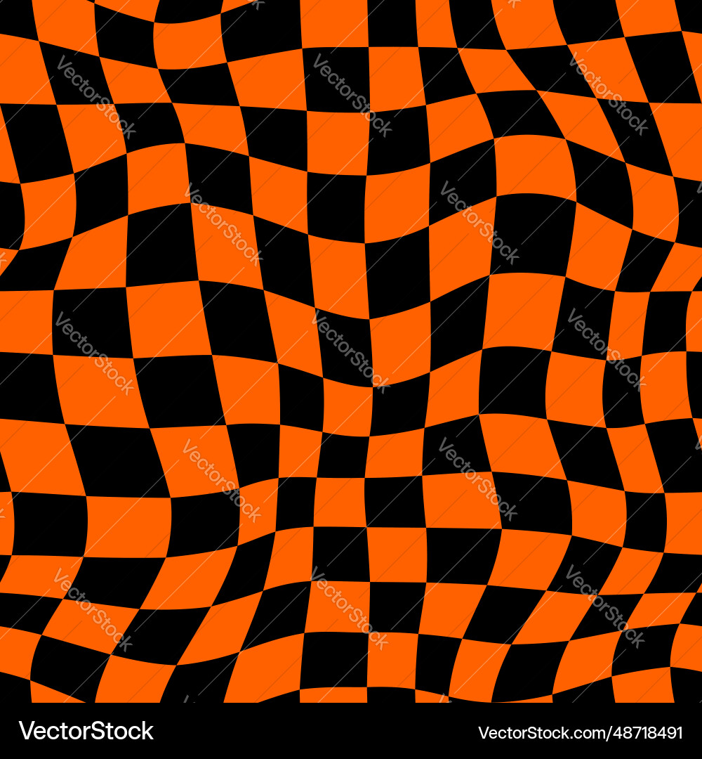 Psychedelic Checkerboard Halloween Royalty Free Vector Image
