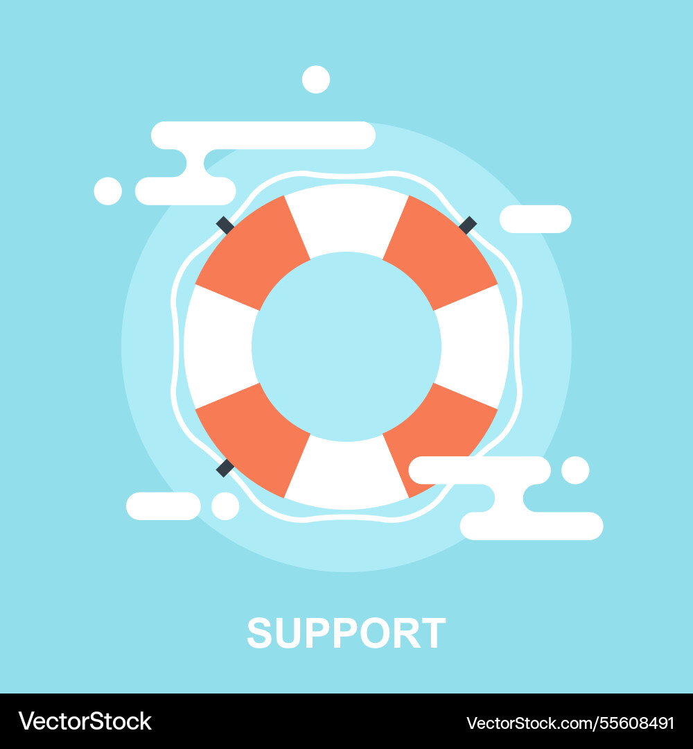 Support concept Royalty Free Vector Image - VectorStock