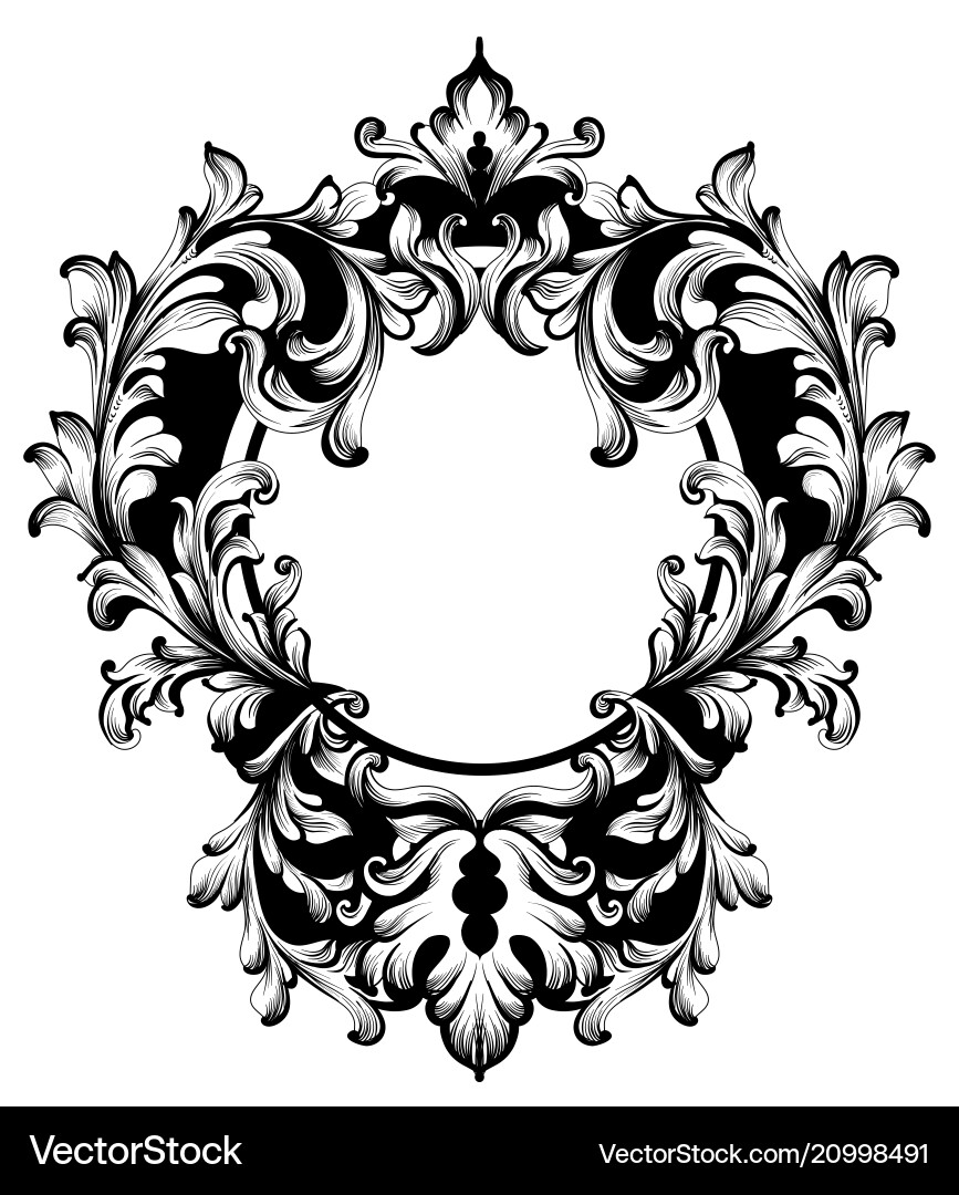 Vintage frame classic rich ornamented Royalty Free Vector