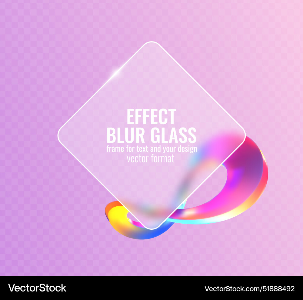 Blur glass frame Royalty Free Vector Image - VectorStock