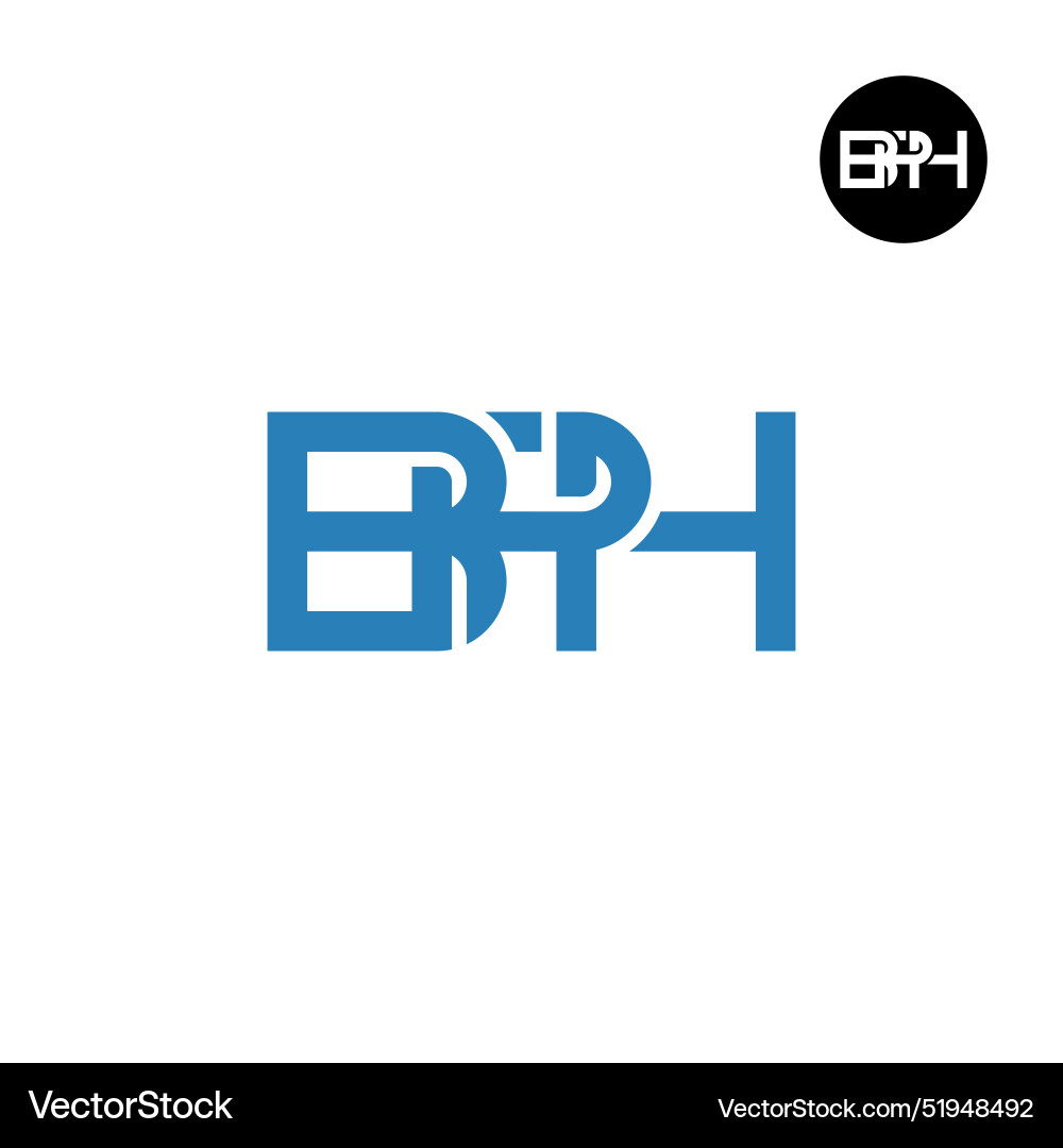 Bph logo letter monogram design Royalty Free Vector Image