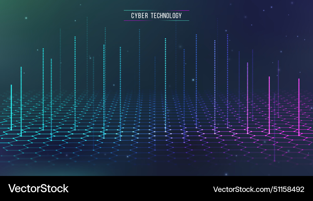 Cyber technology background digital Royalty Free Vector