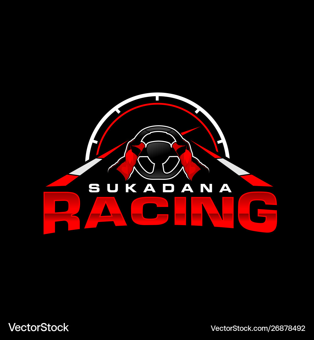Driver racing logo Royalty Free Vector Image - VectorStock
