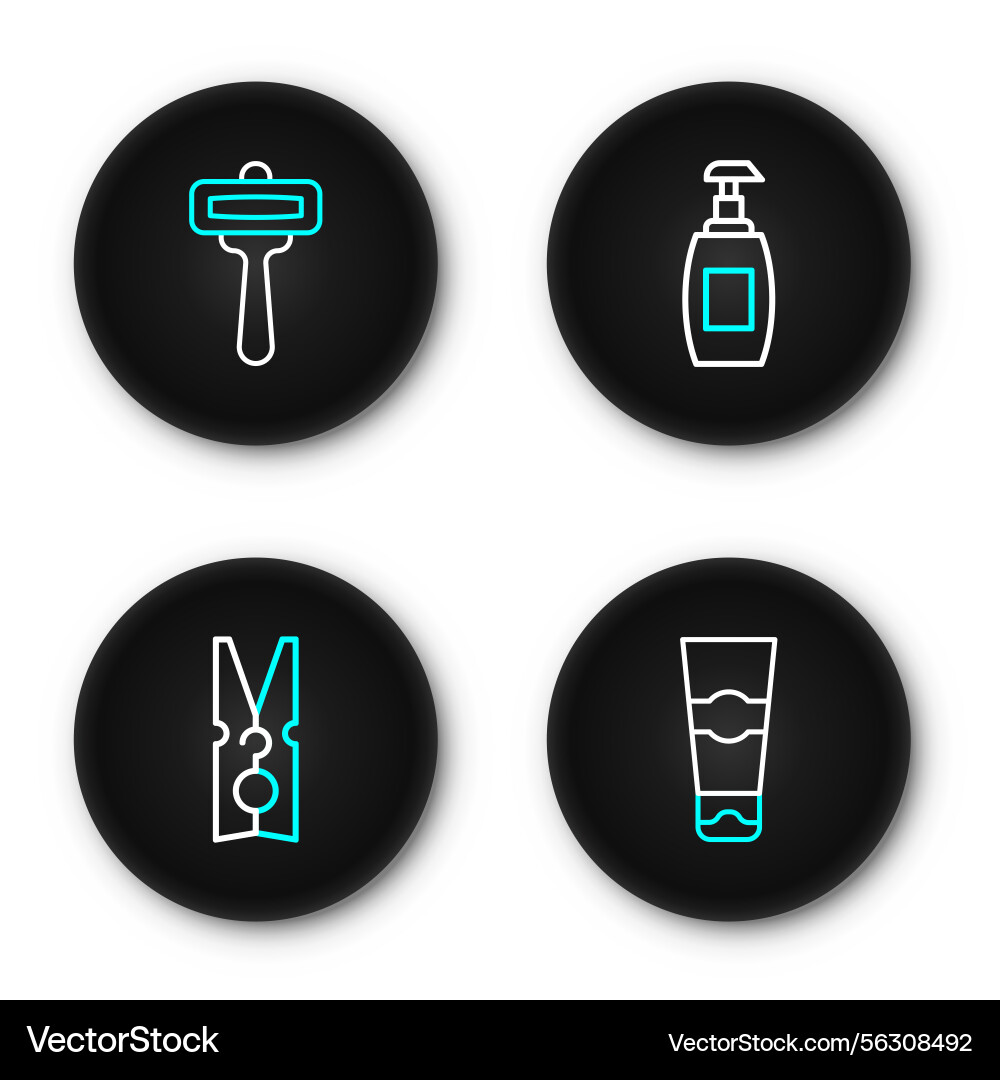 Hygiene & Personal Care Icons Set Royalty Free Vector