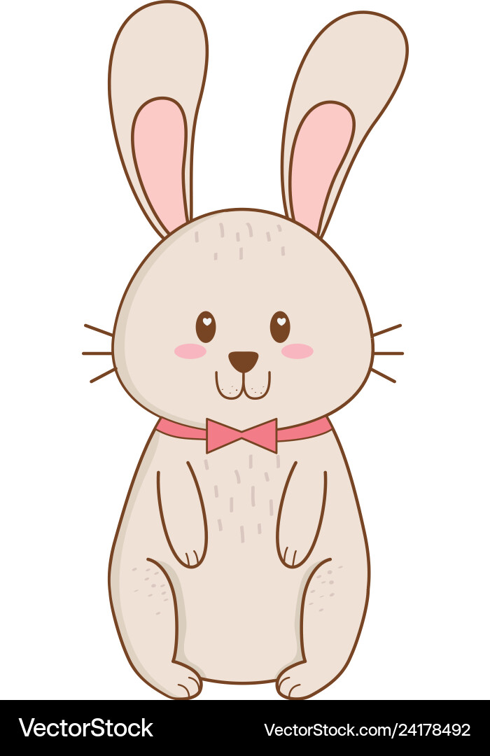 Little rabbit easter character Royalty Free Vector Image