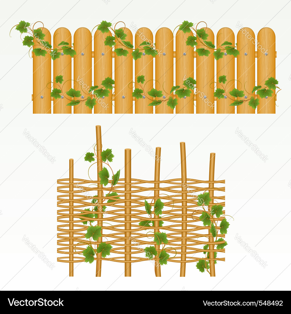 Nature fence Royalty Free Vector Image - VectorStock
