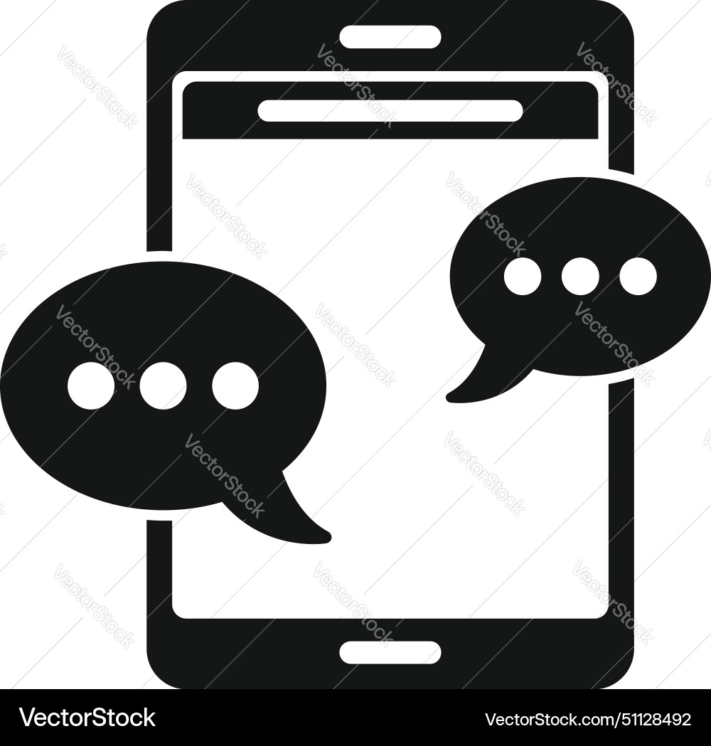 Smart online help icon simple support chat Vector Image