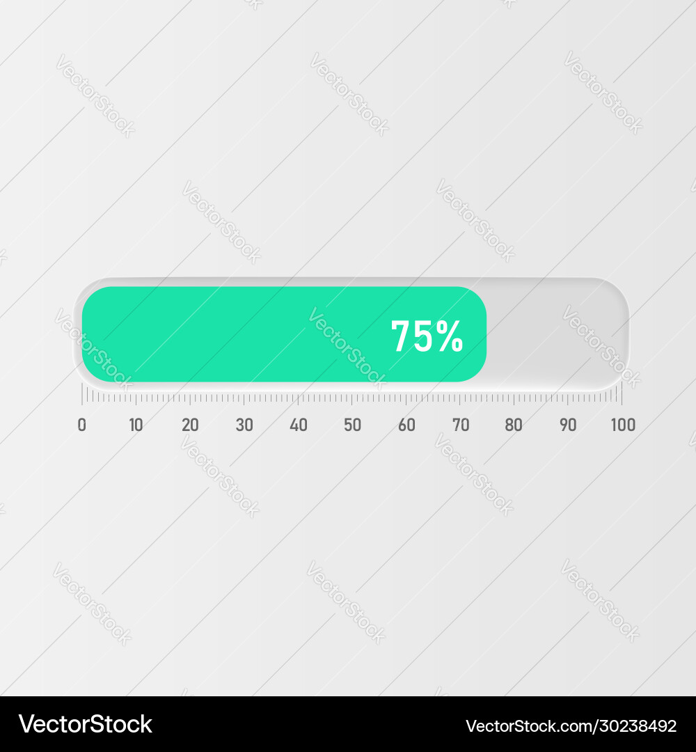 Very high detailed white user interface slider Vector Image