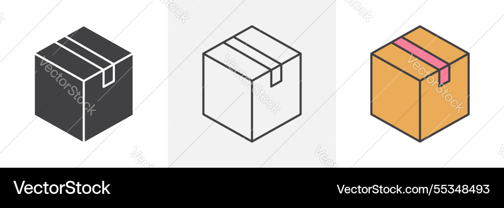 Box-Icons-Pack für Website-Designs Lizenzfreier Vektor