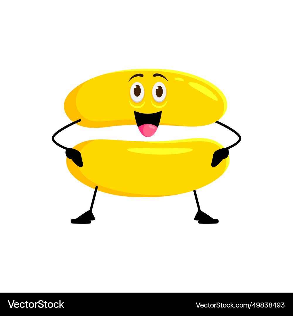 Cartoon math equal sign isolated character Vector Image