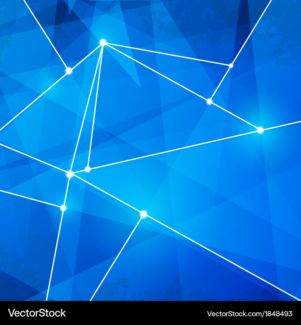 Geometric Blue Neon Background Royalty Free Vector Image