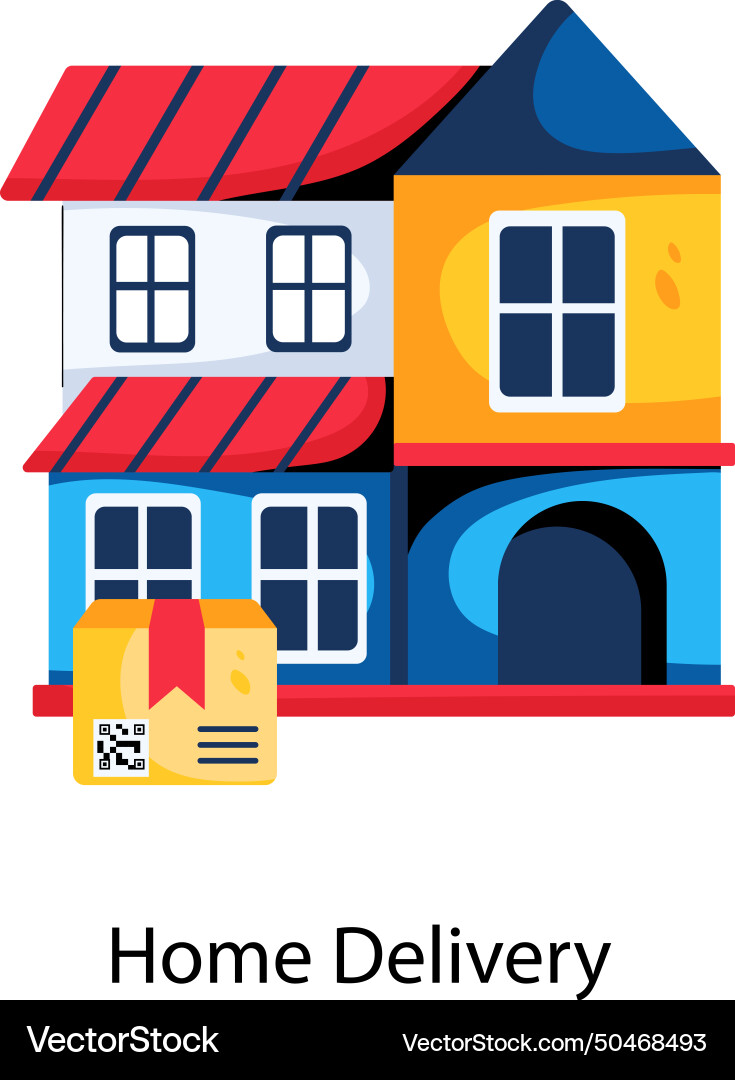 Home delivery Royalty Free Vector Image - VectorStock