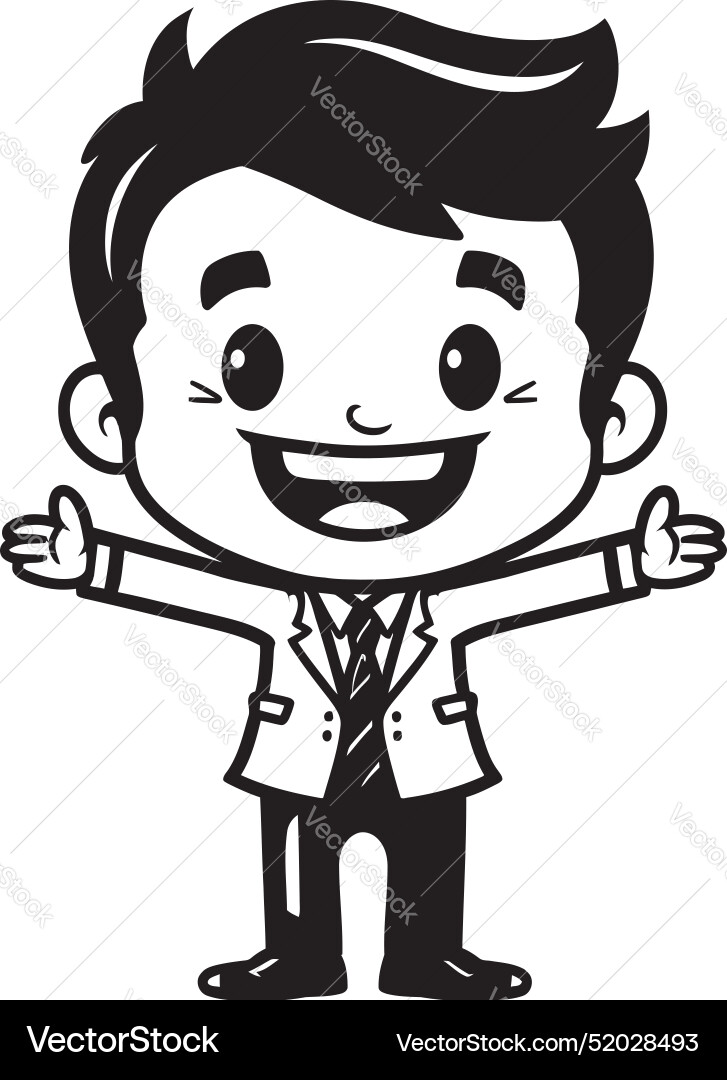 Joyous corporate leader insignia happy Royalty Free Vector