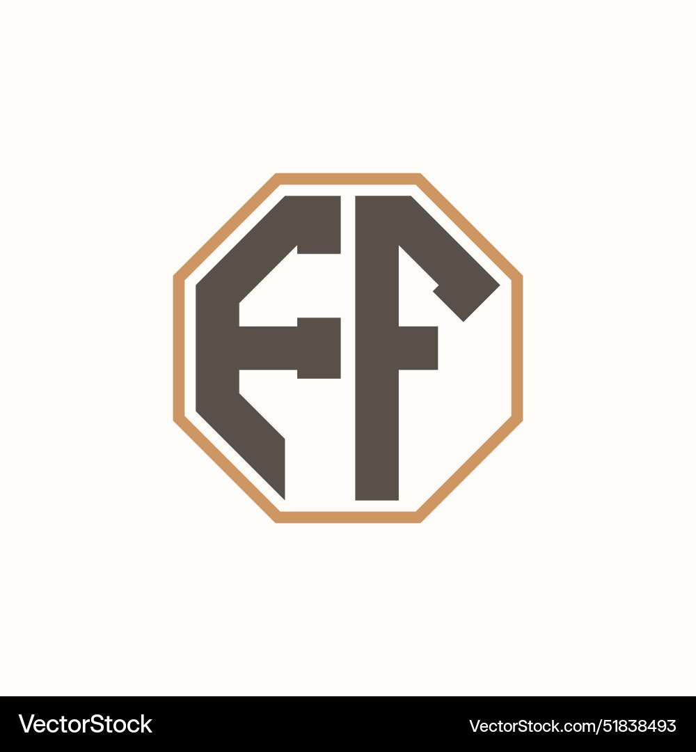 Modern letter ff logo for corporate business Vector Image