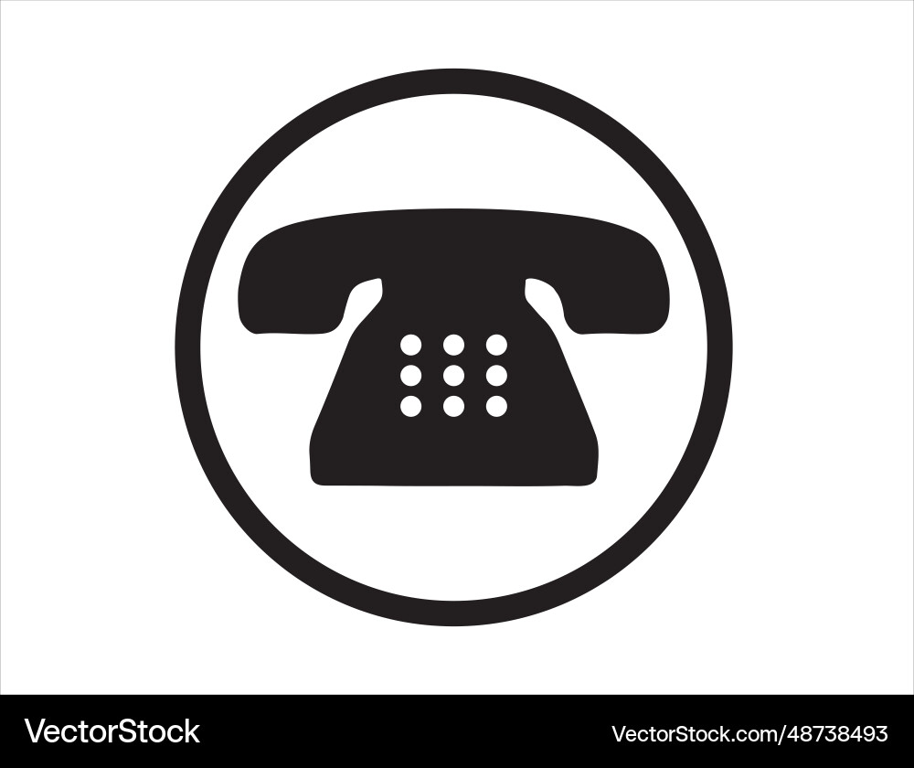 Telefon Ikone Silhouette Kunst Lizenzfreies Vektorbild