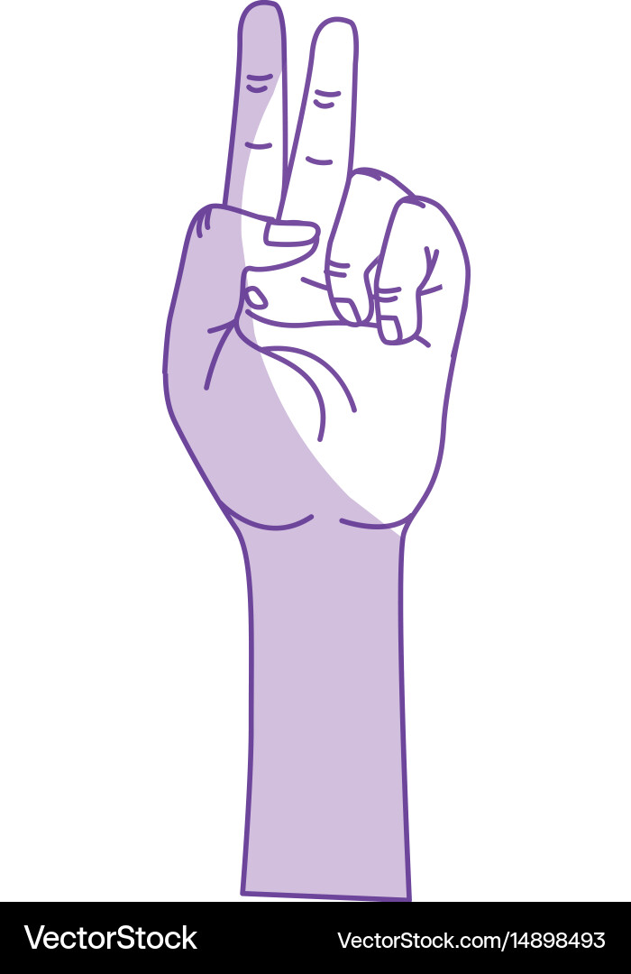 Silhouette Hand mit Mittelfinger und Fingerabdruck