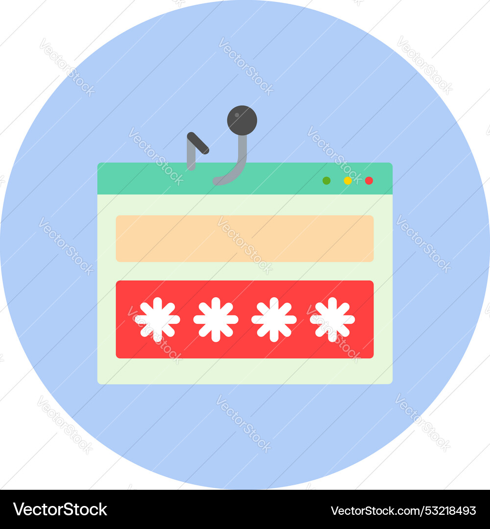 Spoofing flat circle icon Royalty Free Vector Image
