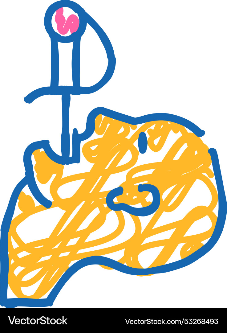 Sword swallower icon doodle Royalty Free Vector Image