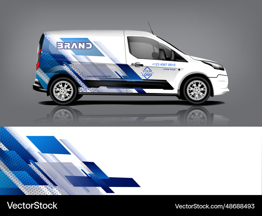 Van wrap design sticker and decal Royalty Free Vector Image