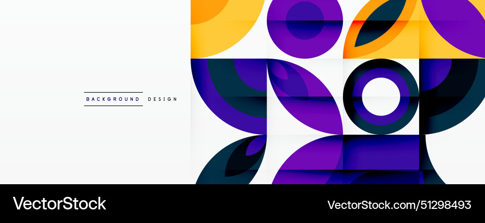 Vivid geometric art with purple circles Royalty Free Vector