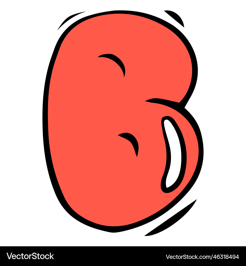Alphabet letter b graffiti Royalty Free Vector Image