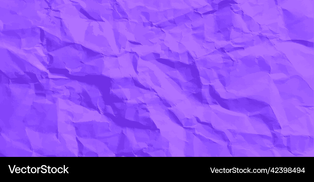 Colorful violet crumpled paper texture rough Vector Image