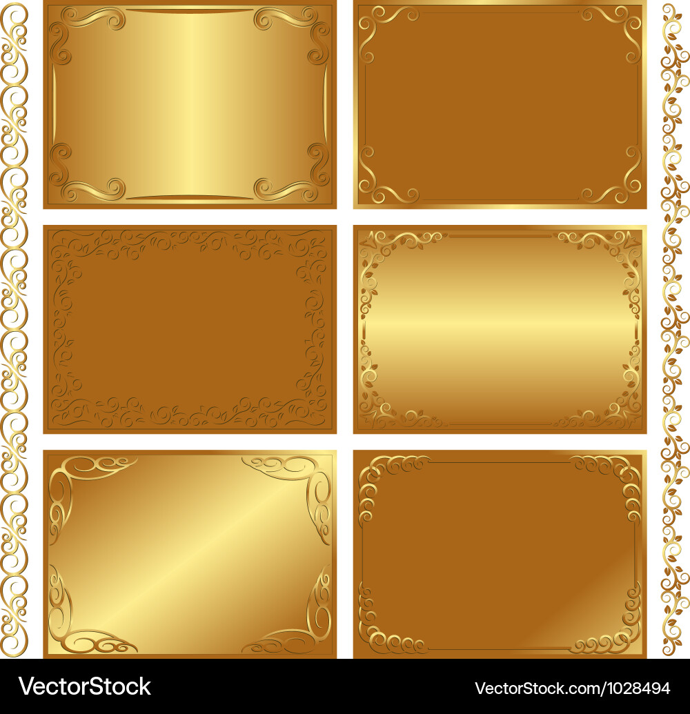 Golden backgrounds Royalty Free Vector Image - VectorStock