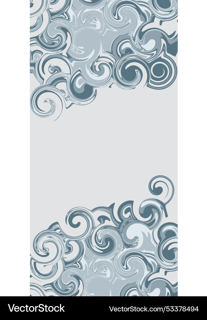 Pastel neutral fluid swirl vertical background Vector Image