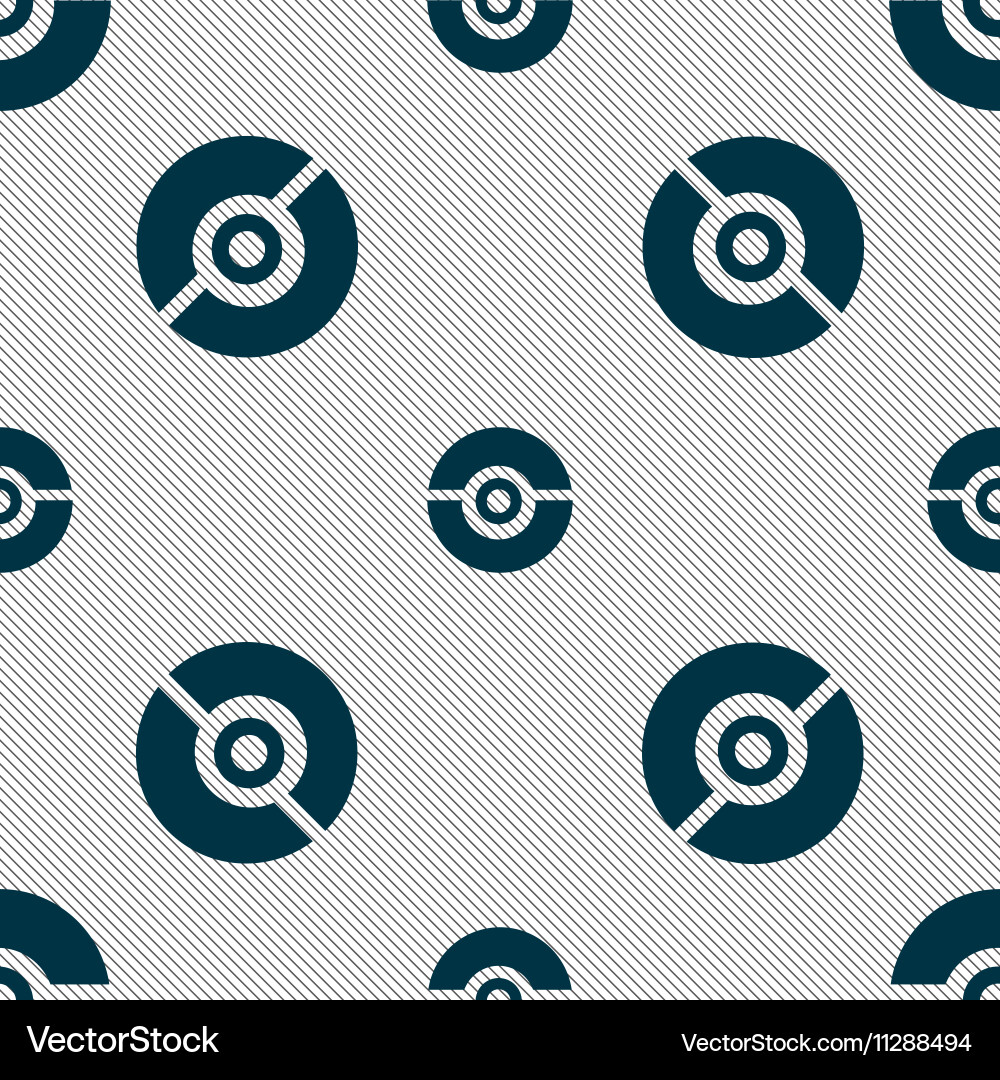 Pokeball icon sign seamless pattern with geometric