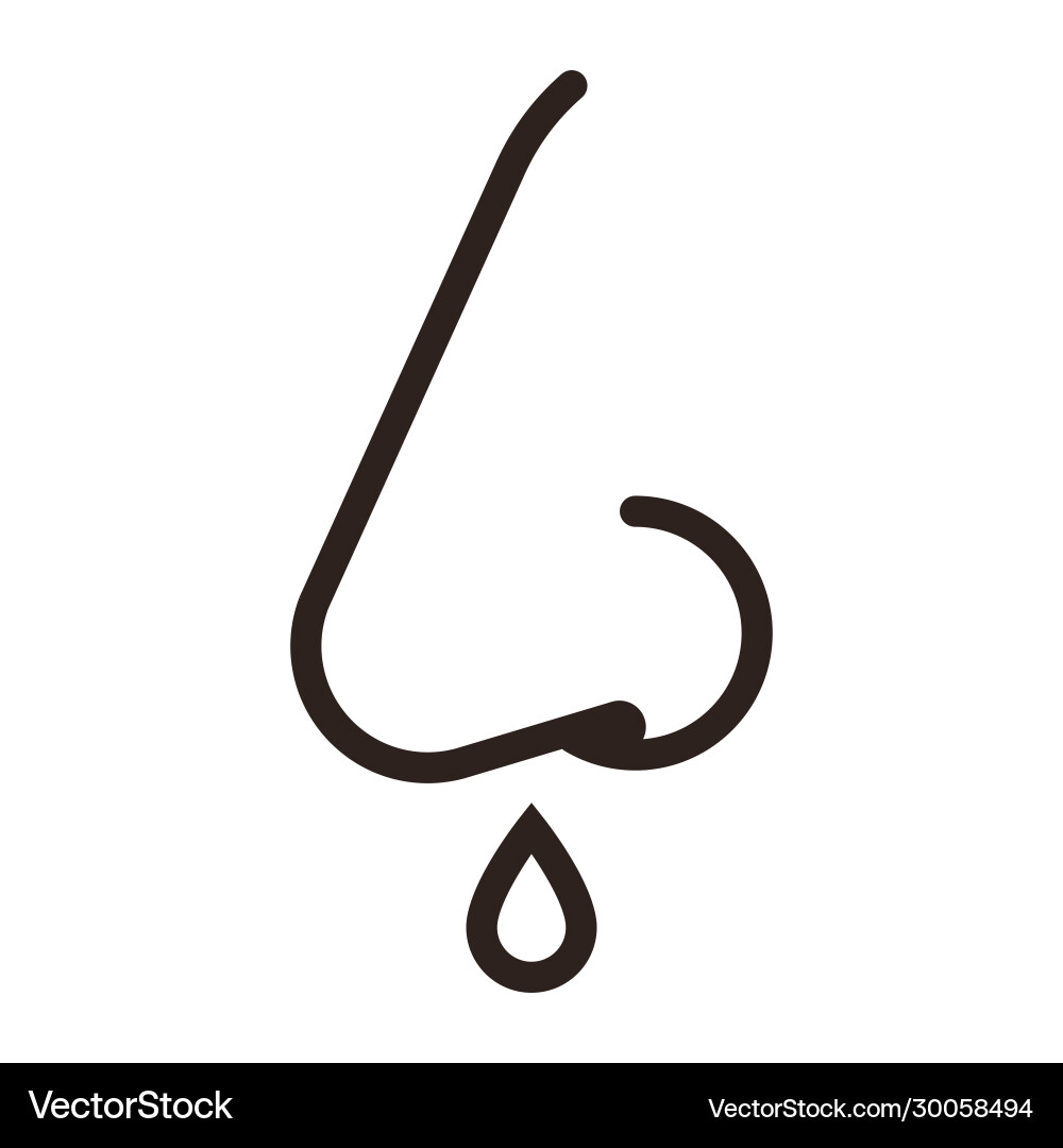 Runny Nose & Snuffles Icon Royalty Free Vector Image