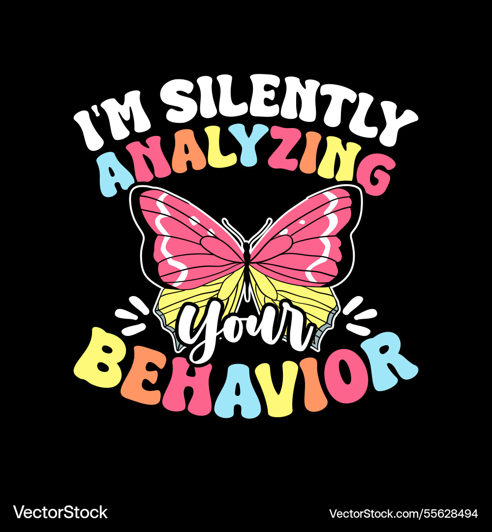 Vintage behavior therapist t-shirt design Vector Image