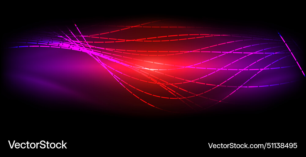 An electric blue and magenta wave dances Vector Image