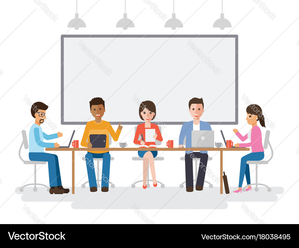 Business Meeting Collaboration Royalty Free Vector Image