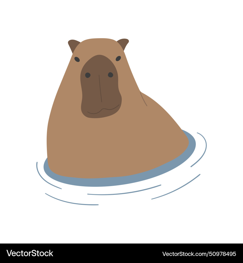 Capybara single 8 Royalty Free Vector Image - VectorStock