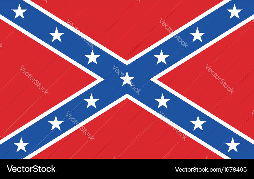 Confederate rebel flag Royalty Free Vector Image