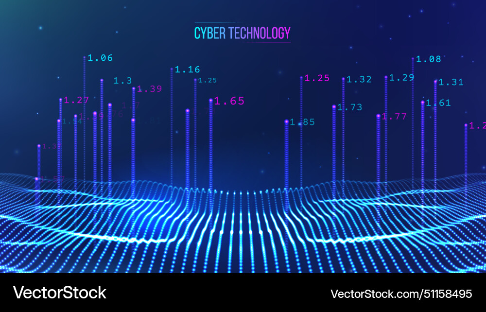 Cyber technology background digital Royalty Free Vector