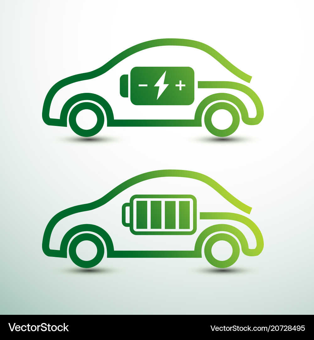 Electric car Royalty Free Vector Image - VectorStock