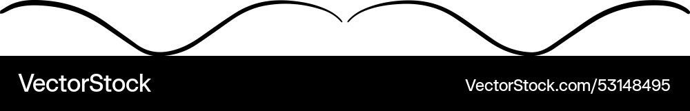 Hand drawn curly divider icon design element Vector Image