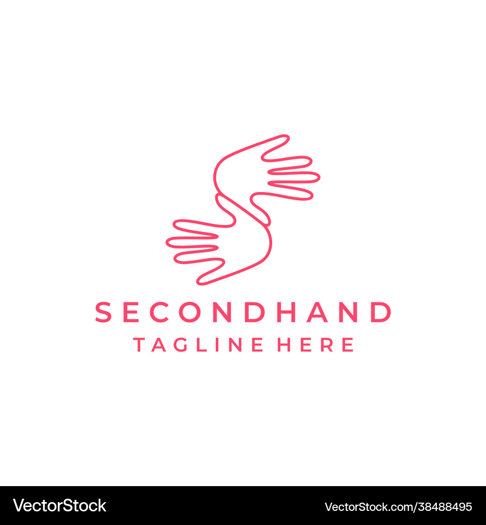 Hand Letter S Logo - Two Hands Royalty Free Vector Image