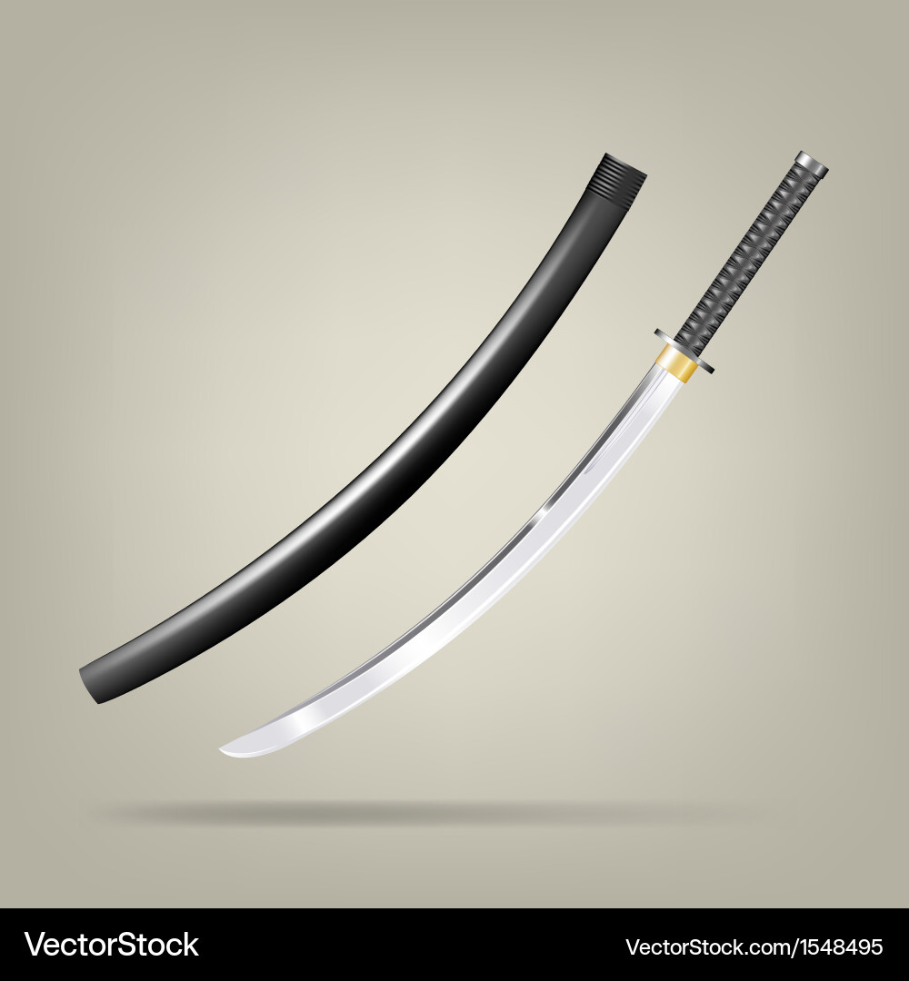 Japanese Katana Sword Royalty Free Vector Image