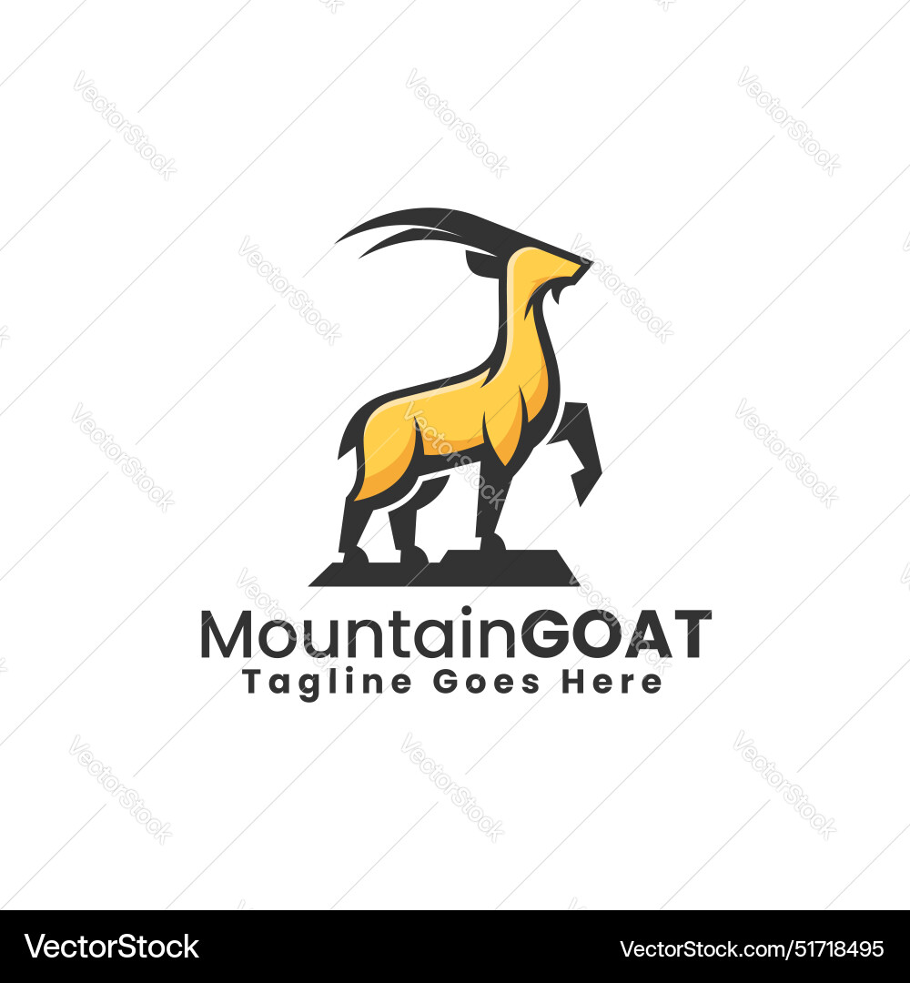Logo goat simple mascot style Royalty Free Vector Image