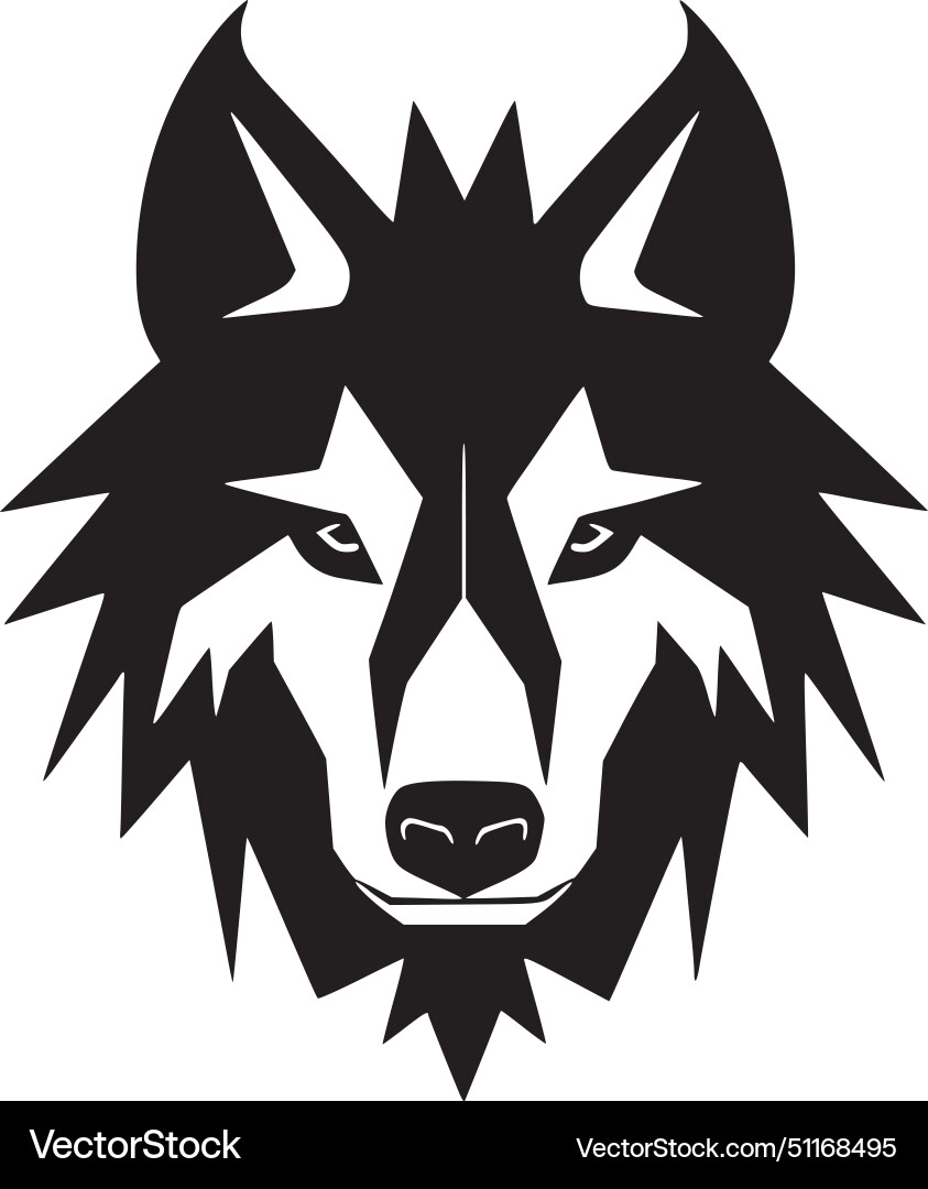 Wolf - minimalist and simple silhouette Royalty Free Vector