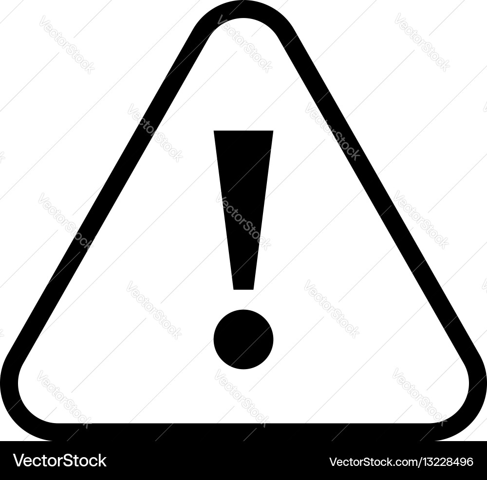 Schwarzes Dreieck Ausrufzeichen Symbol Warnzeichen Vektor Bild