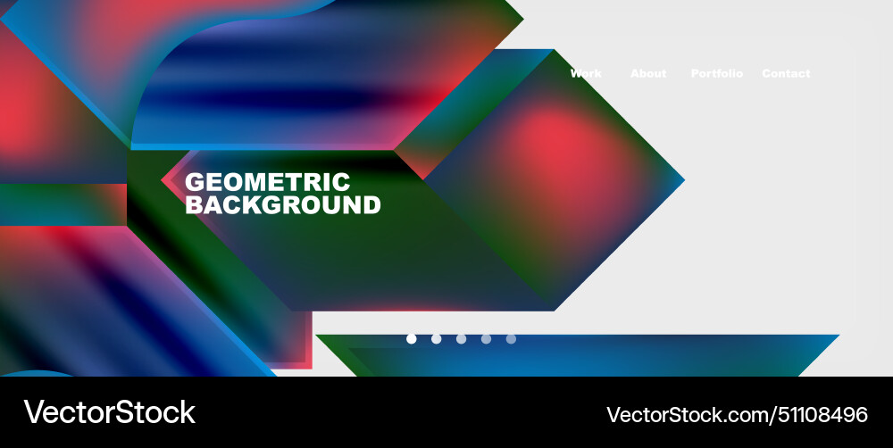 Geometric background with azure triangle shapes Vector Image
