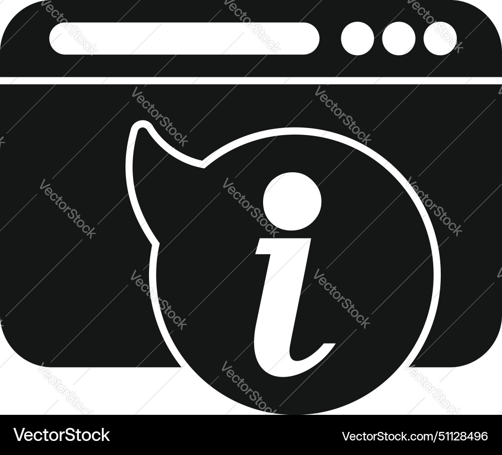 Online web information help site icon simple Vector Image