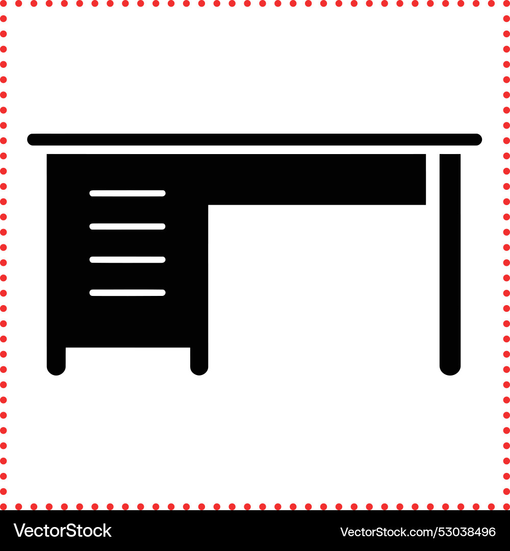Simplified workspace with modern computer table Vector Image