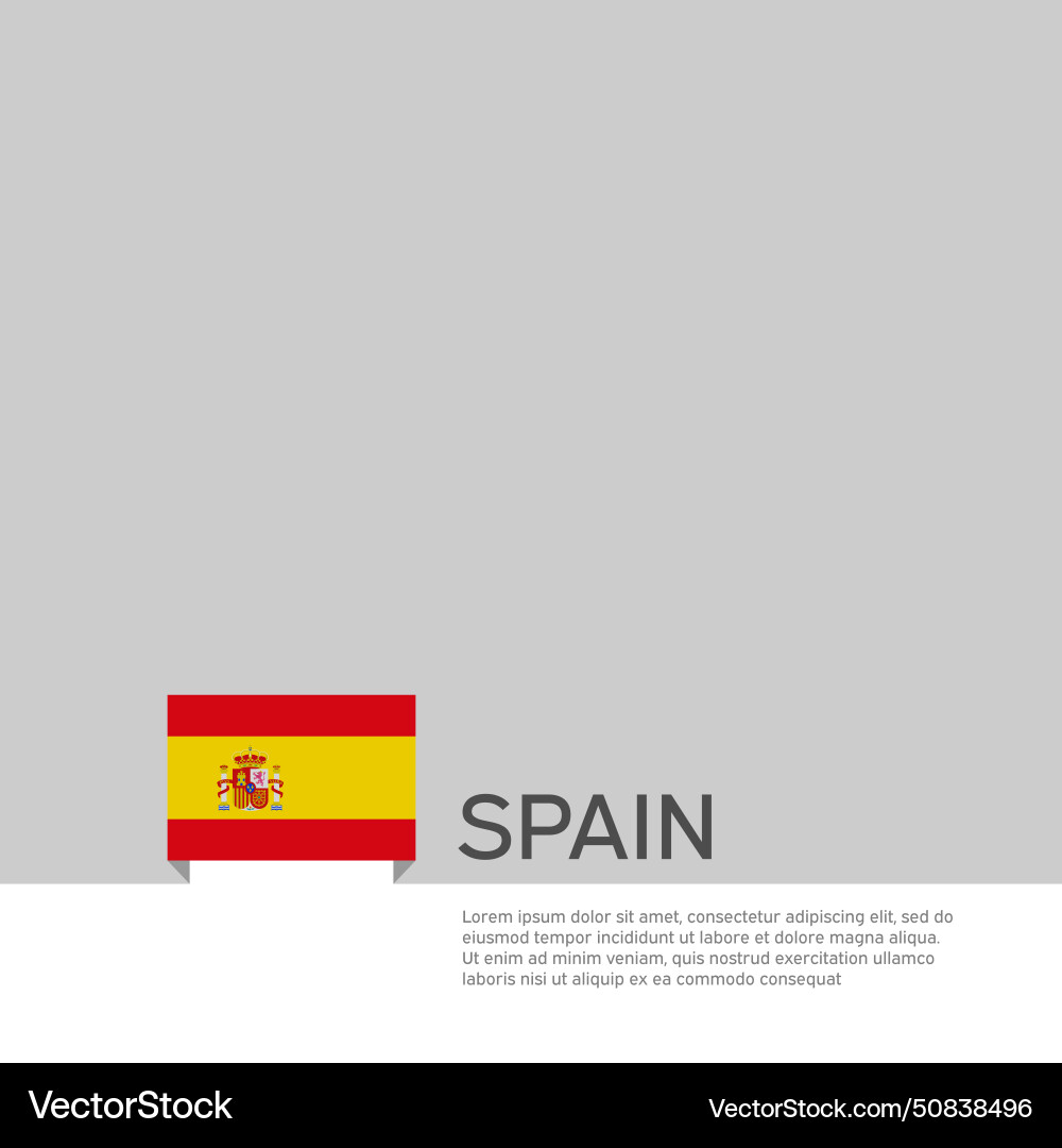 Spain flag background patriotic spanish banner Vector Image