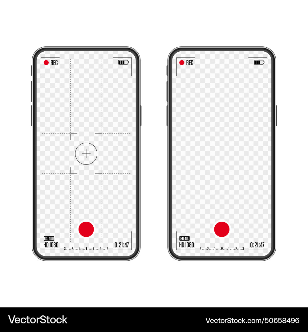 Viewfinder template mobile phone with camera Vector Image