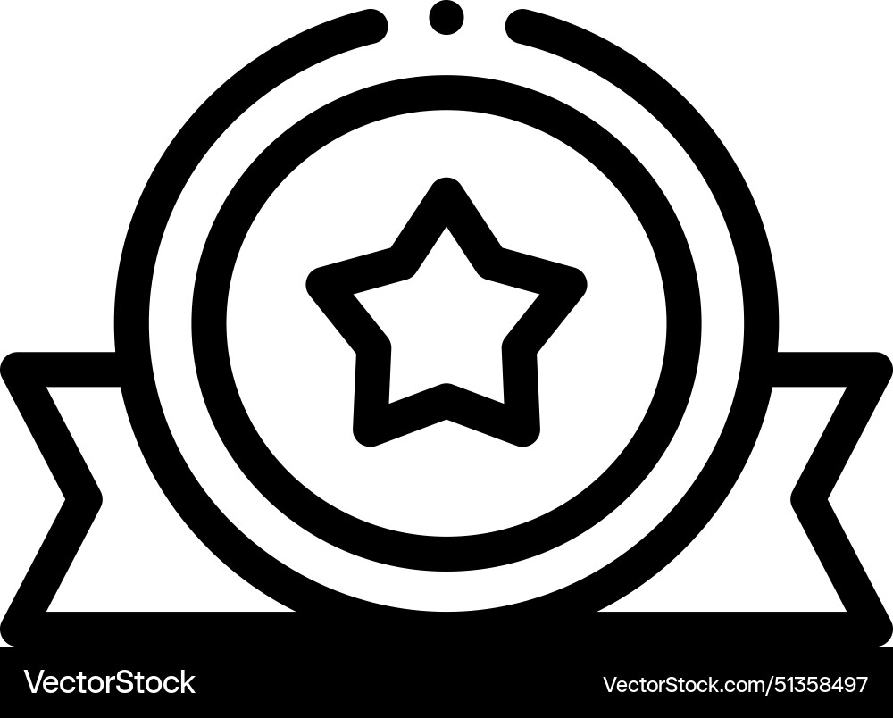 Badge icon thin linear style design isolated Vector Image
